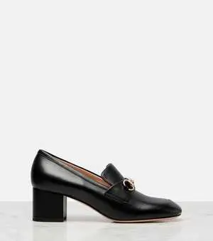 Gucci Lady Horsebit Leather Loafer Pumps