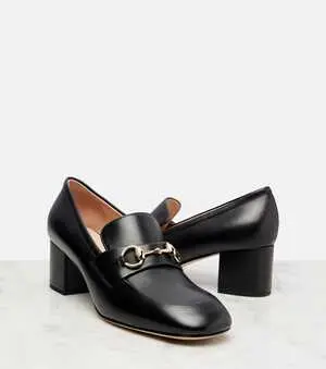 Gucci Lady Horsebit Leather Loafer Pumps