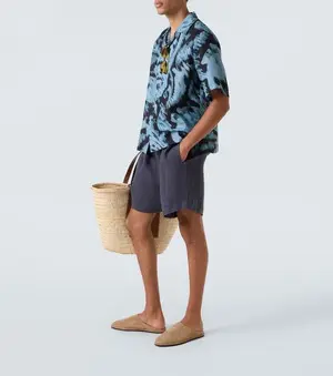 Commas Printed Cotton And Silk Twill Shirt