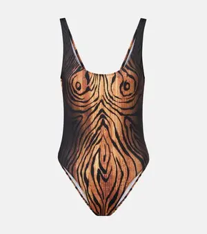 JEAN PAUL GAULTIER Trompe L’oeil One-piece Swimsuit - Multicoloured