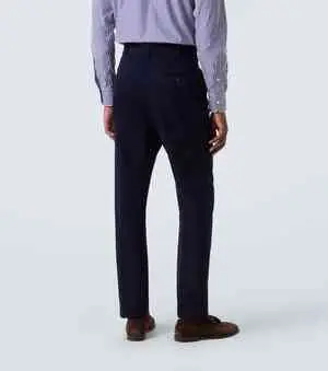 Dunhill Cotton-blend Tapered Trousers
