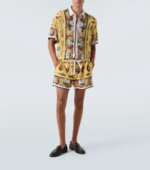 Dolce & Gabbana Printed Silk Shorts
