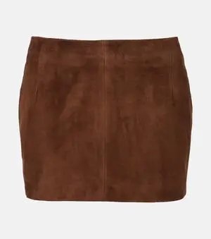 Nour Hammour Avery Suede Miniskirt