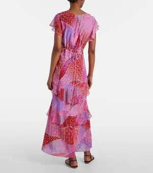 Rixo Meena Printed Silk Maxi Dress