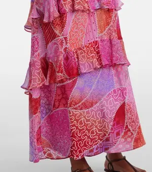 Rixo Meena Printed Silk Maxi Dress