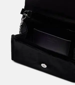 ROGER VIVIER Pilgrim Micro Embellished Velvet Clutch
