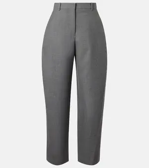 Givenchy Cocoon Wide-leg Wool Pants - Grey