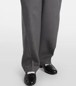 Givenchy Cocoon Wide-leg Wool Pants - Grey