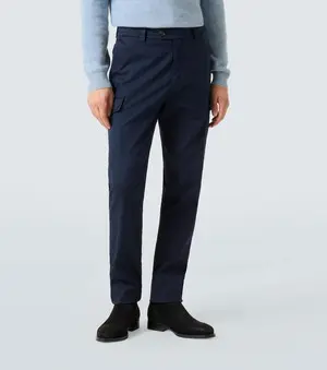Brunello Cucinelli Cotton-blend Slim Pants