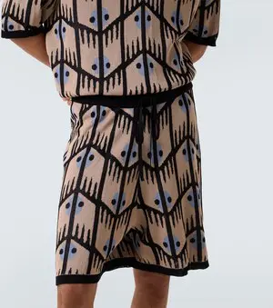 Commas Jacquard Shorts - Beige