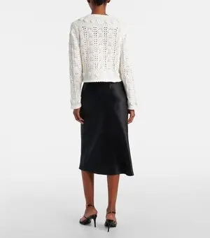 Rixo Kyra Open-knit Cotton Cardigan - White