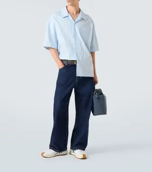 Loewe Mid-rise Barrel-leg Jeans - Blue