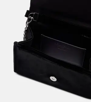 ROGER VIVIER Pilgrim Micro Embellished Velvet Clutch