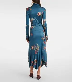 Etro Printed Midi Dress - Blue