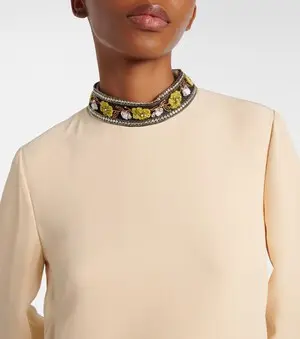 Valentino Garavani Cady Couture Embellished Silk Gown