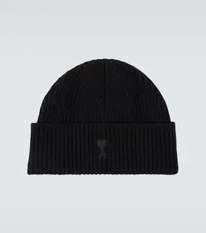 Ami Ami De Cœur Virgin Wool Beanie Black