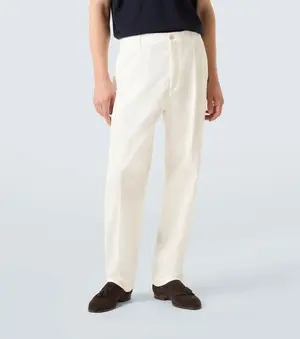 Dunhill Cotton-blend Twill Tapered Trousers