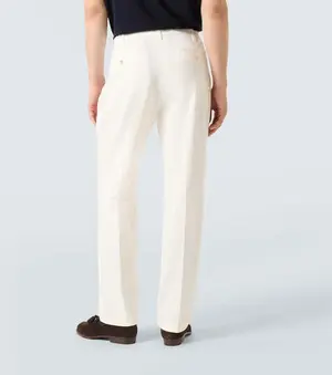 Dunhill Cotton-blend Twill Tapered Trousers