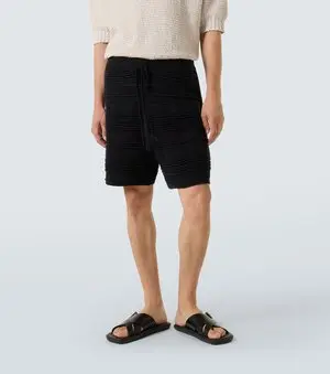 Commas Name Cotton-blend Crochet Bermuda Shorts