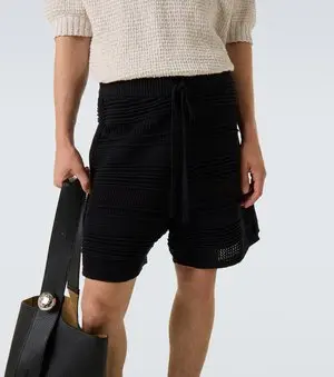 Commas Name Cotton-blend Crochet Bermuda Shorts