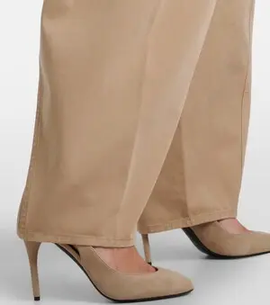 Alaïa Cotton Cargo Trousers - Beige