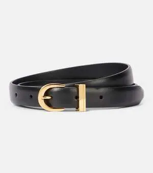 Khaite Luna Leather Belt - Black