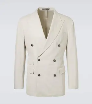 Dunhill Double-breasted Cotton-cashmere Blazer