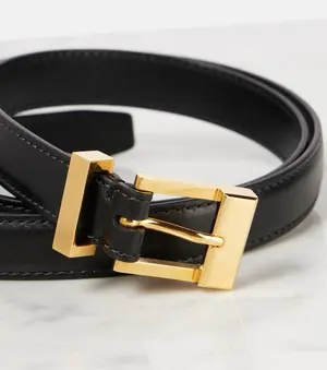 Khaite Manhattan Leather Belt - Black
