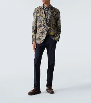 Etro Roma Printed Wool-blend Blazer