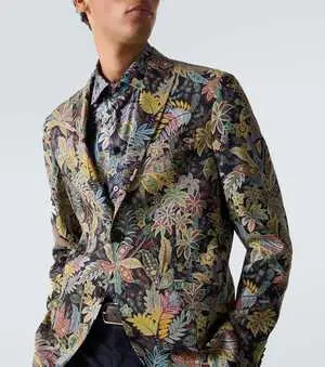 Etro Roma Printed Wool-blend Blazer