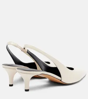 Isabel Marant Padim 50 Patent Leather Slingback Pumps - White