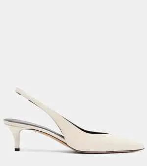 Isabel Marant Padim 50 Patent Leather Slingback Pumps - White