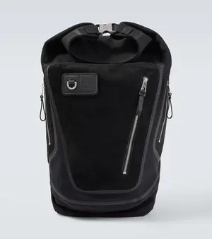 Loewe Loewe Flex Canvas And Suede Backpack Black