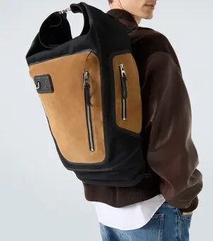 Loewe Flex Canvas And Suede Backpack - Black