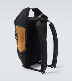 Loewe Flex Canvas And Suede Backpack - Black
