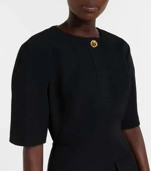 Givenchy Wool Grain De Poudre Mini Dress