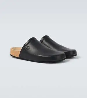 Balenciaga X Scholl Leather Mules - Black
