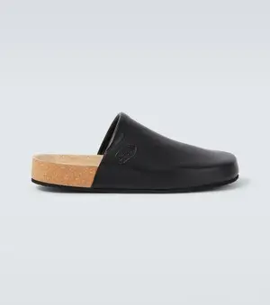 Balenciaga X Scholl Leather Mules - Black