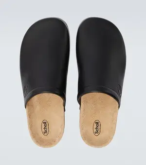 Balenciaga X Scholl Leather Mules - Black