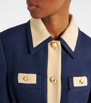 Valentino Garavani Belted Viscose Jacket - Blue