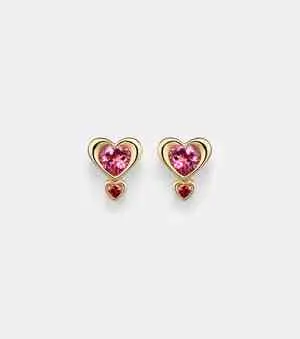 ROXANNE FIRST 14kt Single Earring With Tourmaline And Garnet - Gold
