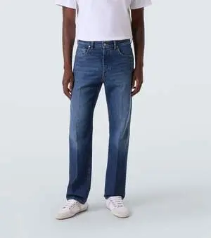 Givenchy Faded Mid-rise Straight Jeans - Blue