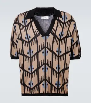 Commas Jacquard Polo Shirt - Beige