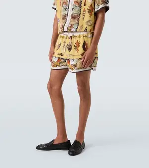 Dolce & Gabbana Printed Silk Shorts