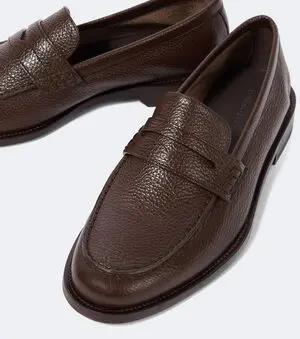 Manolo Blahnik Perry Leather Loafers - Brown