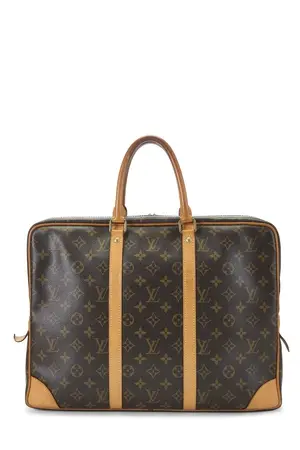 LOUIS VUITTON Monogram Porte Documents-voyage Briefcase - Brown