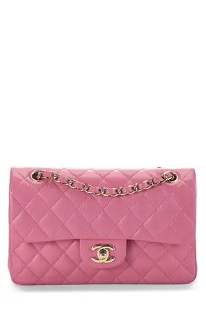 CHANEL Quilted Caviar Classic Double Flap Small