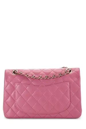 Chanel Quilted Caviar Classic Double Flap Small - Pink