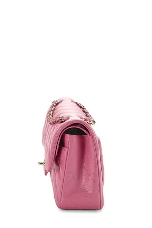 Chanel Quilted Caviar Classic Double Flap Small - Pink