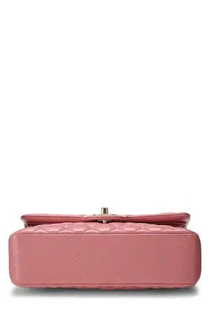 Chanel Quilted Caviar Classic Double Flap Small - Pink